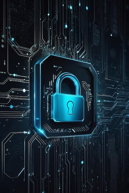 Premium Photo Lock Icon Cyber Security Digital Data Network Protection Future Technology