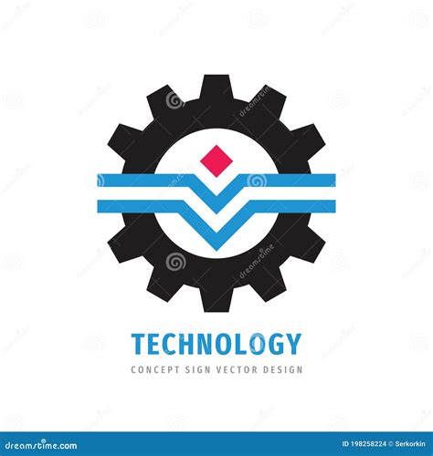 Gear Industrial Engineer Technology Engineering Logo Design Cartoon