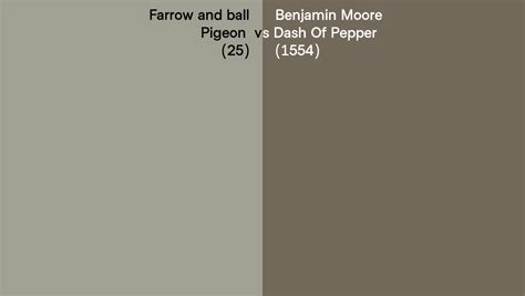Farrow And Ball Pigeon 25 Vs Benjamin Moore Dash Of Pepper 1554