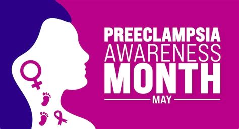 Premium Vector May Is Preeclampsia Awareness Month Background