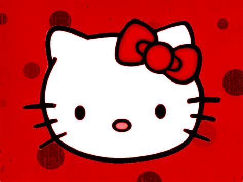 Wallpaper Hello Kitty Red