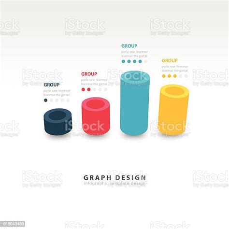 벡터 원기둥 인포그래픽 3d 그래프 템플릿은 0명에 대한 스톡 벡터 아트 및 기타 이미지 0명 구도 그래프 Istock