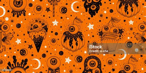 Eye Halloween Pattern Eyeball Monster Background Cute Scary Goth Zombie