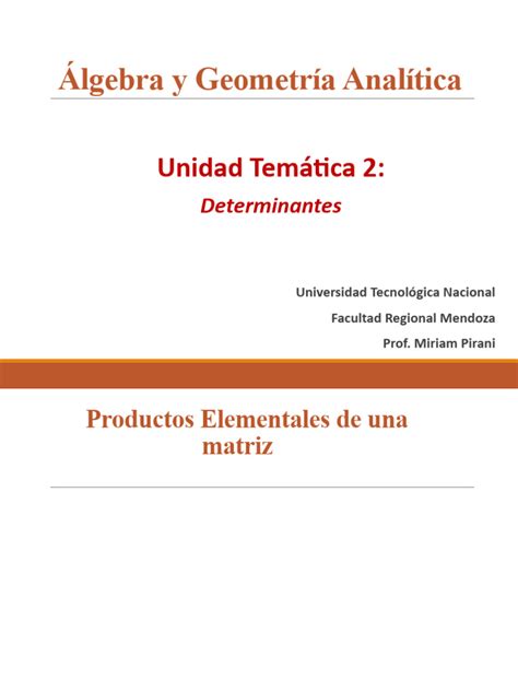Determinantes Parte1 Pdf Determinante Matriz Matemáticas