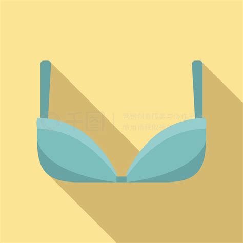 插图免抠元素女孩胸罩图标。用于网页设计的女孩胸罩矢量图标的平面插图。女孩胸罩图标，平面样式模板免费下载eps格式5000像素编号
