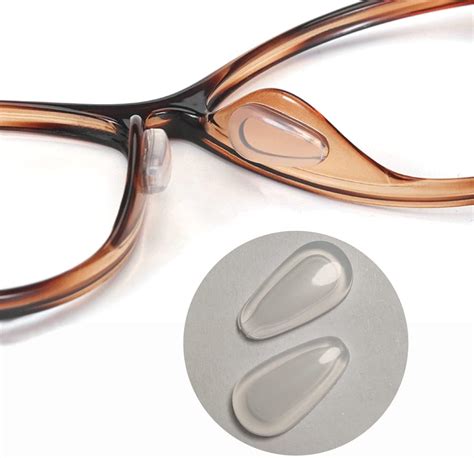 10 Pairs Adhesive Soft Silicone Air Chamber Eyeglass Nose