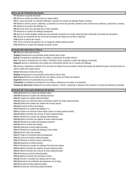 Comandos Excel Pdf Ventana Informática Microsoft Excel