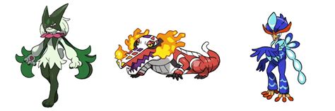 Pokémon Écarlate Violet Les 3 Pokémon De Départ Starter