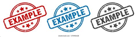 Example Stamp Example Round Isolated Sign Stock Vector Royalty Free