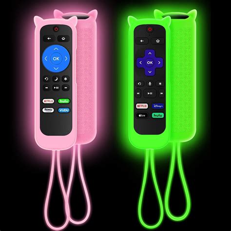 2 Pack Case For Roku Remote Cover For Hisensetcl Roku Tv