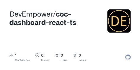 Github Devempower Coc Dashboard React Ts