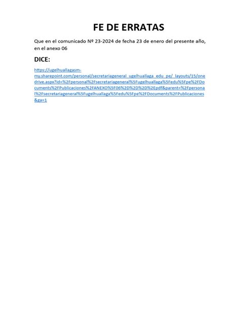 Fe De Erratas Pdf Humanidades Educación En Artes Visuales