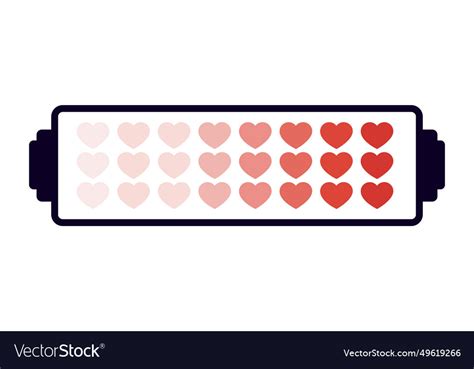 Love Level Battery Indicator Royalty Free Vector Image