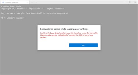 Can T Load See Or Load Profile After Changing BellStyle Setting Issue 10964 Microsoft