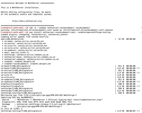 nethserver roundcubemail next is waiting testers development
