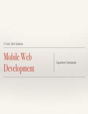 Mobile Web Development Capacitor Commands For Mac Environment Course Hero
