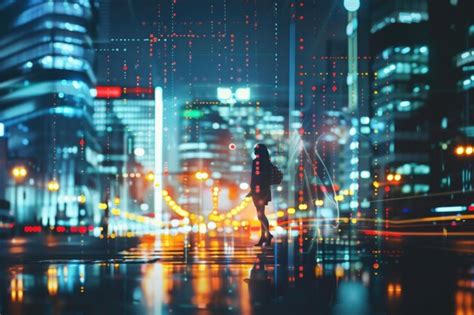 Premium Photo Modern Cityscape Business Person Iot Ict Abstract Visual