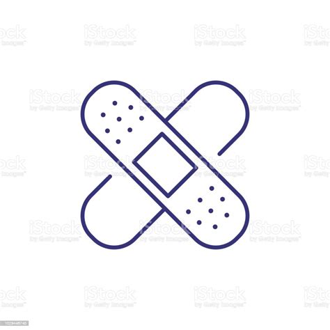 粘貼石膏線圖示向量圖形及更多膠布圖片 膠布 圖示 繃帶 Istock