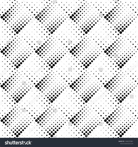 Black White Seamless Circle Pattern Background Stock Vector Royalty Free 1446257861 Shutterstock