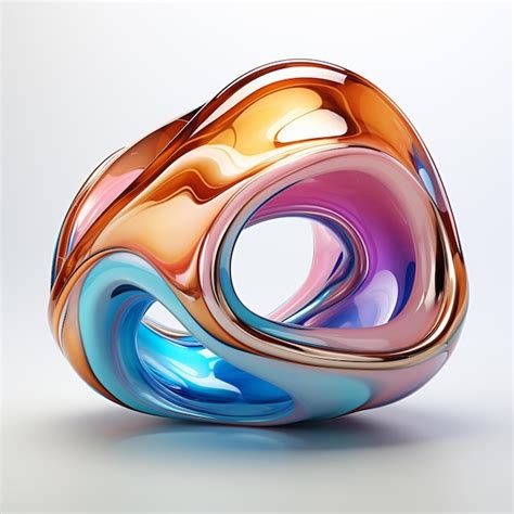 Premium Photo There Is A Colorful Glass Sculpture That Is On A Table