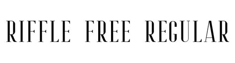 Riffle Free Regular Font