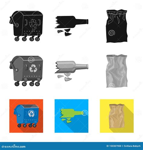 Isolated Object Of Dump And Sort Sign Collection Of Dump And Junk Stock Symbol For Web Stock
