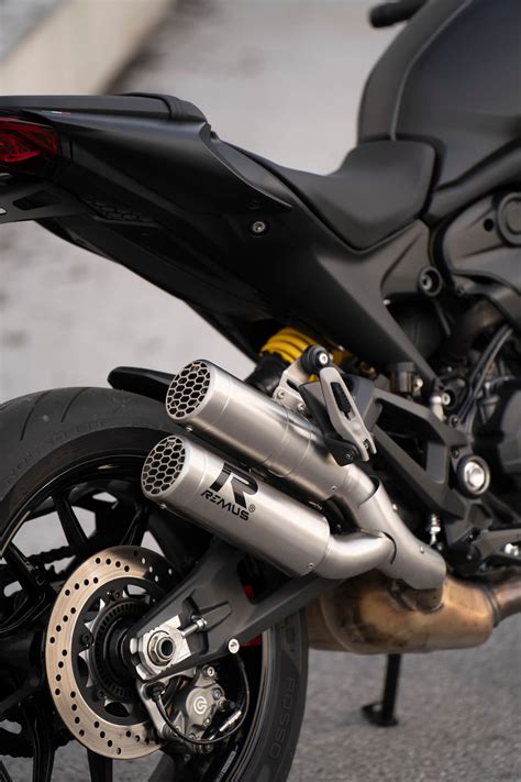 REMUS Double MESH Sportauspuff Ducati Monster Euro 5 Edelstahl Matt
