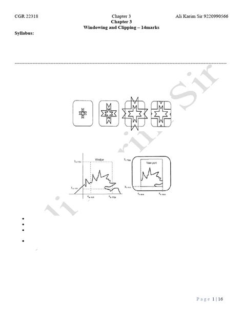 Cgr Chapter 4 Windowing And Clipping Pdf