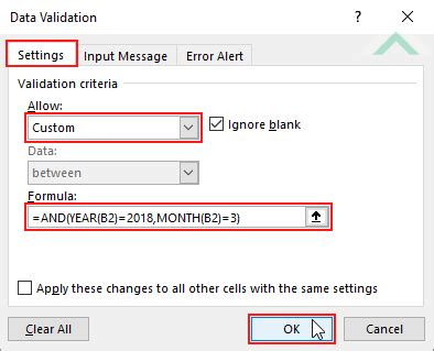 Limit Date To A Specific Year And Month In A Cell Using Excel And VBA