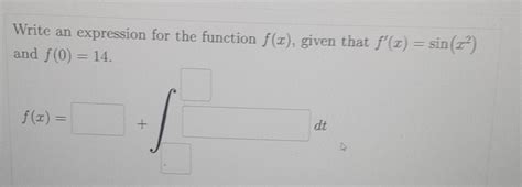 Solved Write An Expression For The Function F X Given That Chegg