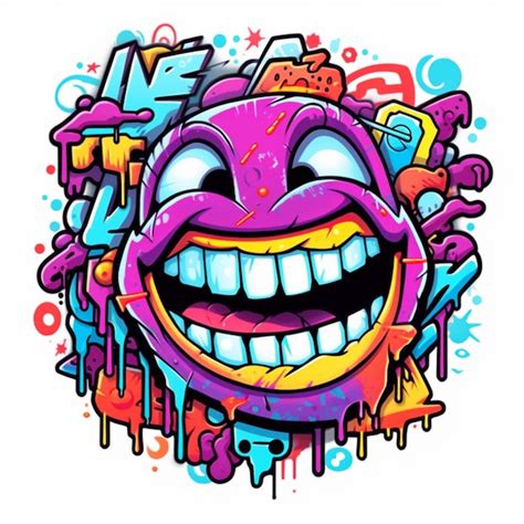 Premium Photo A Cartoon Drawing Of A Smiling Purple Monster With Lots