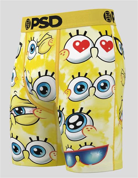 Psd X Spongebob Squarepants Faces 3 Pack Mens Boxer Briefs Multi Tillys