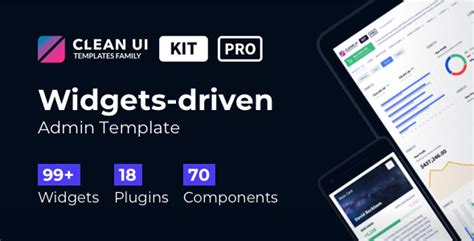 Clean Ui Kit Pro — Widgets Driven Admin Dashboard Template Thememag