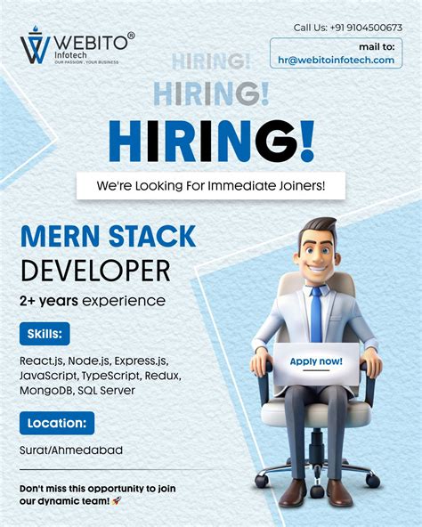 webito infotech on linkedin hiring mernstack webdevelopment