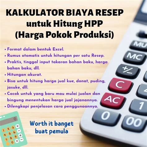Jual Alat Hitung Hpp Kalkulator Hpp Alat Hitung Harga Pokok