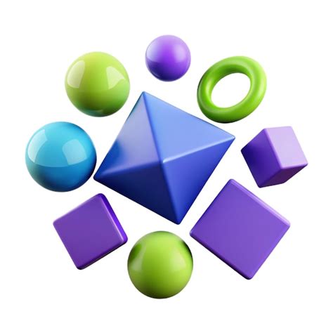 A Colorful Cube With A Blue Triangle On It And The Number 3 On The