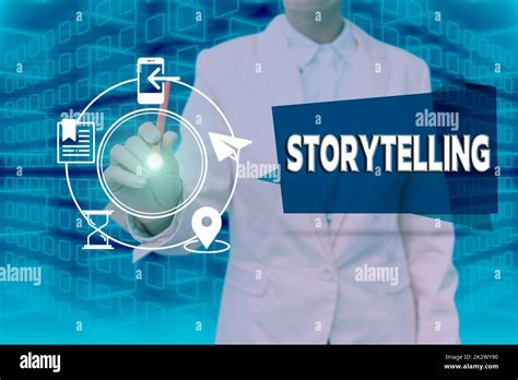 Sign Displaying Storytelling Business Overview Social And Cultural
