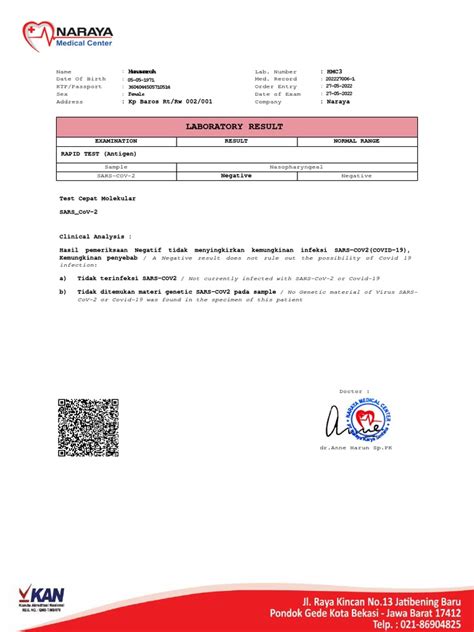 Laboratory Result Name Lab Number Date Of Birth Med Record Ktp Passport Order Entry Sex Date