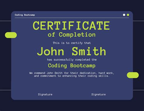 Certificate Coding Bootcamp Participate 47011713 Template