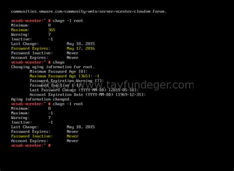 VCenter Server Appliance 6 Root User Password Expire VMware Virtualization Blog