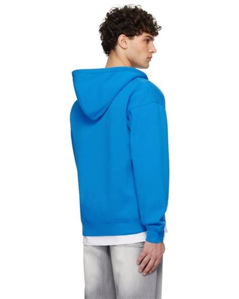 Dime Cursive Small Logo Zip Hoodie In Blue For Men Lyst