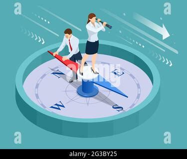 Isometric Define Marketing Direction And Search Customer Global Network