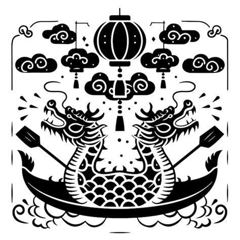 Premium Vector Hand Drawn Vector Illustration Dragon Boat Doodle For