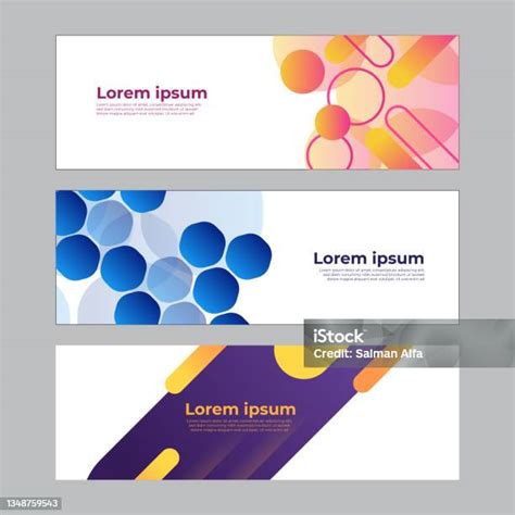 Kumpulan Templat Web Desain Banner Abstrak Spanduk Web Header