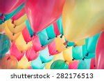 Free Image Of Floating Bunch Of Colorful Party Balloons Freebie
