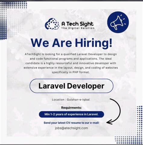 zarafshan sharif on linkedin hiring laravdeveloper tagandshare