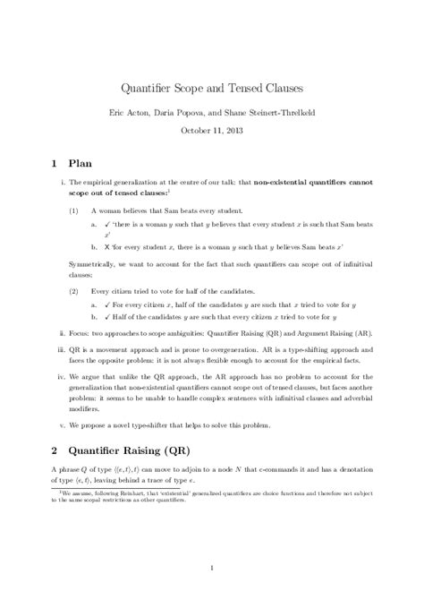 Pdf Quantifier Scope And Tensed Clauses
