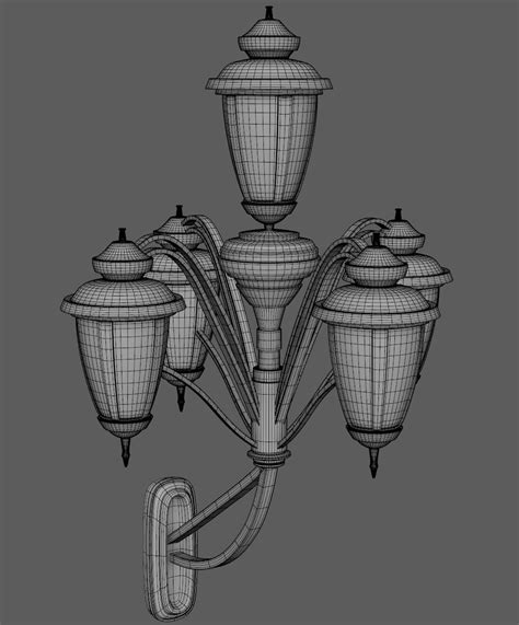 레트로 벽 램프 건물 V2 3d 모델 9 Ma Obj Fbx Max C4d Free3d