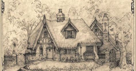 Pencil Drawing Of House 326 A Storybook Cottage Style Home With A