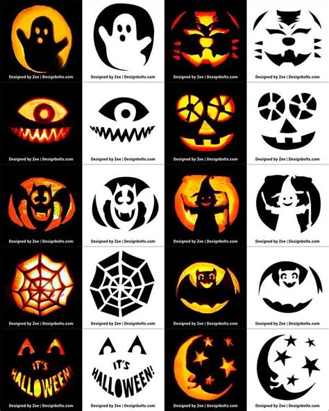 850 Free Printable Halloween Pumpkin Carving Stencils Patterns Designs Faces Ideas Artofit